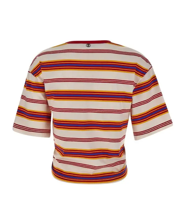 Rabanne Pleated Striped T-shirt