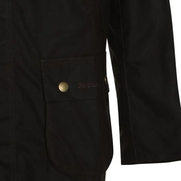 Barbour Waxed Cotton Jacket With Stand Collar