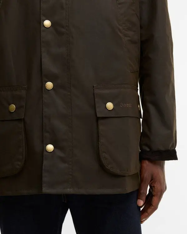 Barbour Waxed Cotton Jacket With Stand Collar
