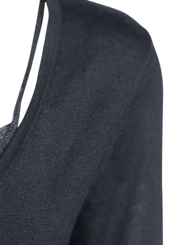 Pinko Lace-trim Tie-neck Sweater