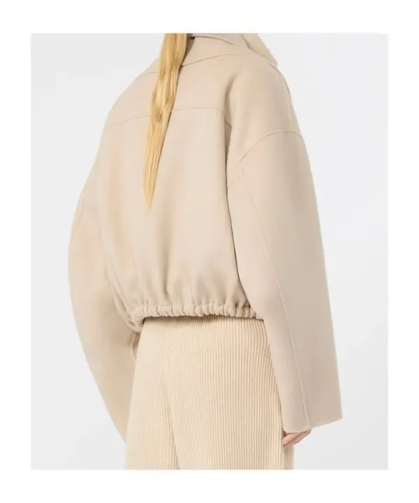 Sportmax Pure Wool Bomber Jacket With Removable Bib