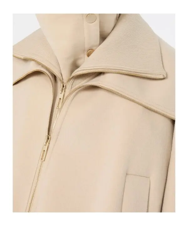 Sportmax Pure Wool Bomber Jacket With Removable Bib