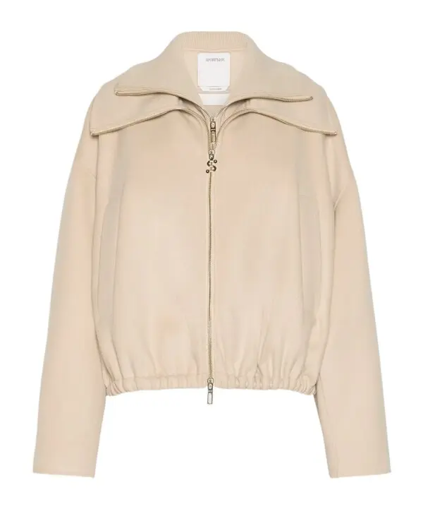 Sportmax Emiro Drawstring-hem Bomber Jacket - Beige