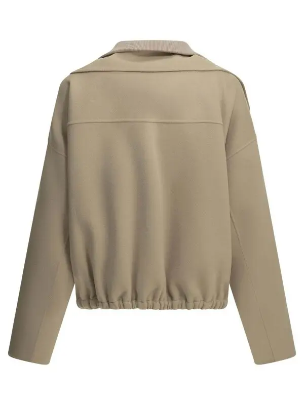 Sportmax Emiro Drawstring-hem Bomber Jacket - Beige