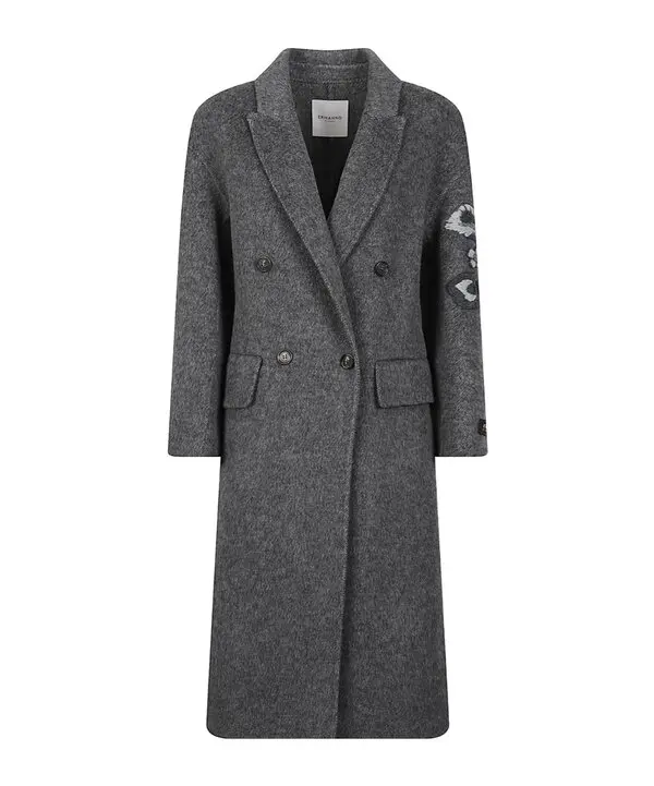 ERMANNO FIRENZE Double-breasted Long-sleeved Coat