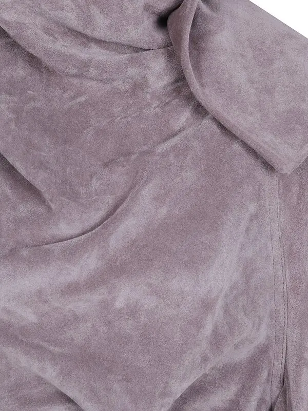 Rick Owens Scarf Flight' Leather Bomber Jacket