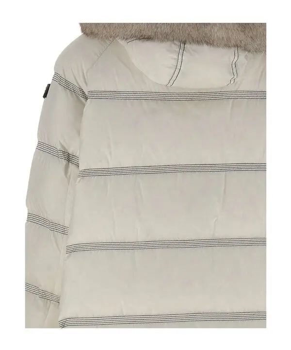 Peuterey Long-sleeved Down Jacket With Fur-trimmed Hood
