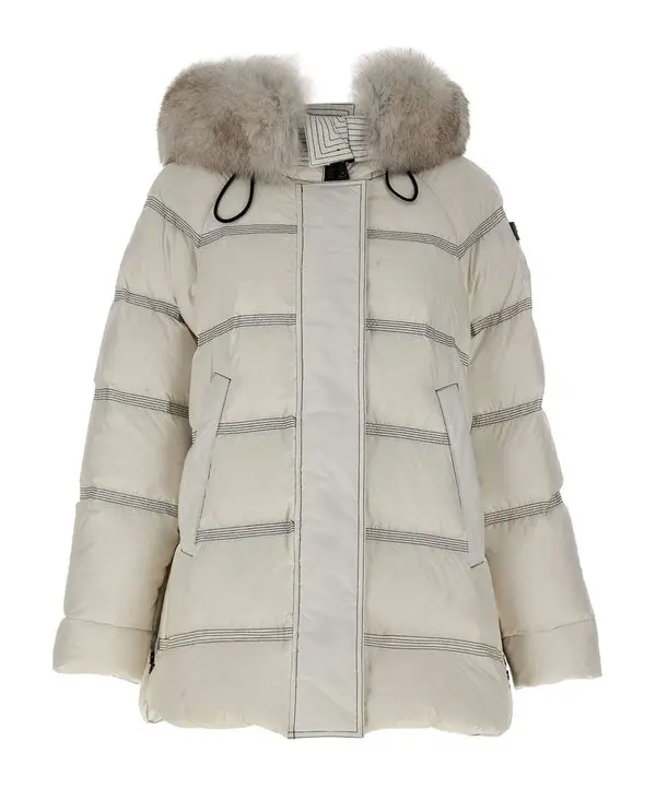 Peuterey Quilted Hooded Coat - White