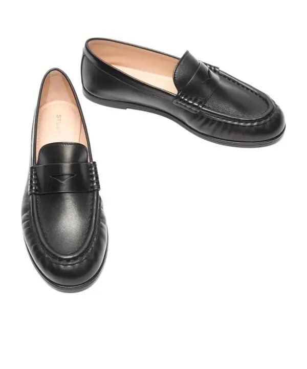 STUART WEITZMAN Spencer Loafer With Tonal Stitching - Black