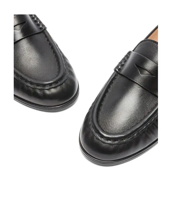 STUART WEITZMAN Spencer Loafer With Tonal Stitching - Black