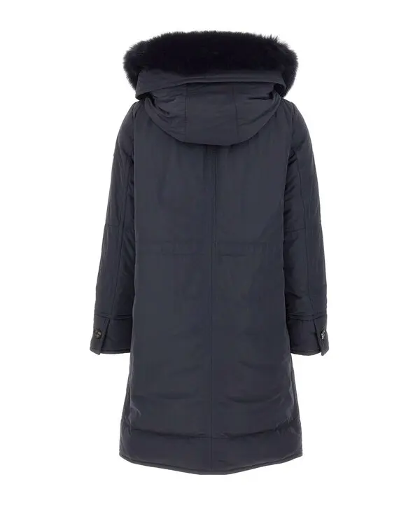 Peuterey Long-sleeve Hooded Parka With Detachable Fur Trim