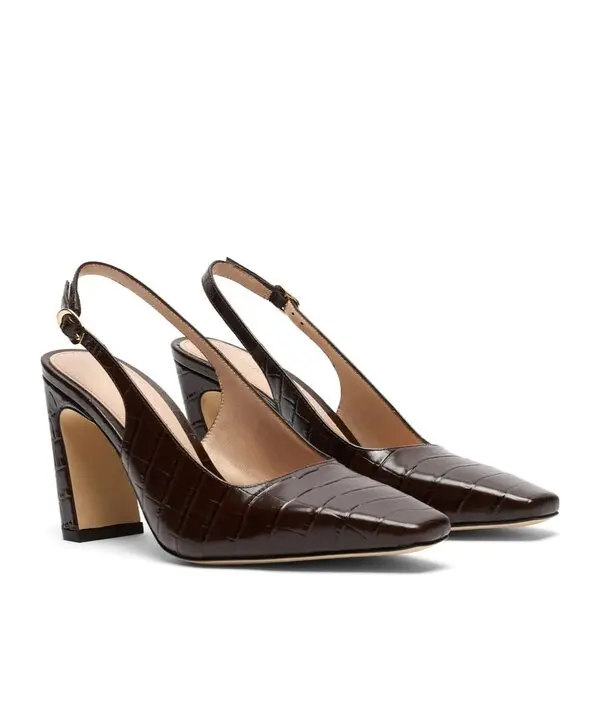 STUART WEITZMAN Stassi Slingback 85 - Walnut