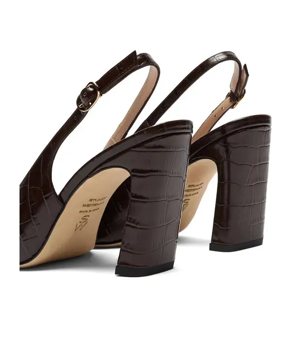 STUART WEITZMAN Stassi Slingback 85 - Walnut