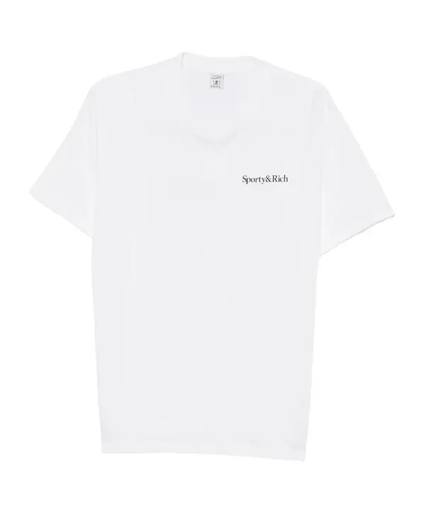 SPORTY  RICH Sporty & Rich Short Sleeve T-shirt With Logo Print
