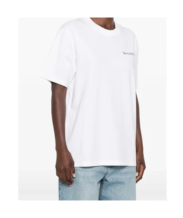 SPORTY  RICH Sporty & Rich Short Sleeve T-shirt With Logo Print