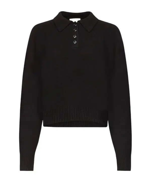 Loulou De Saison Homere Buttoned Knitwear - Black