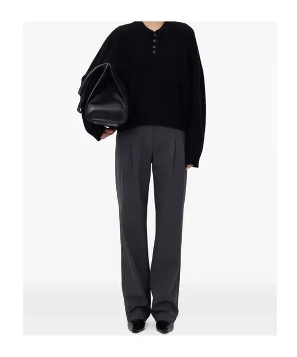 Loulou De Saison Homere Buttoned Knitwear - Black