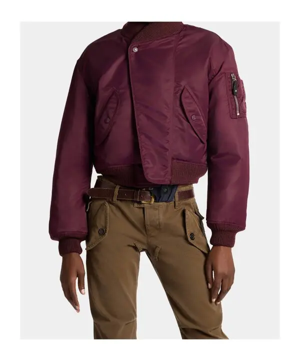 Dsquared2 Aviator Wash 80's Kiodo Bomber - Bordeaux
