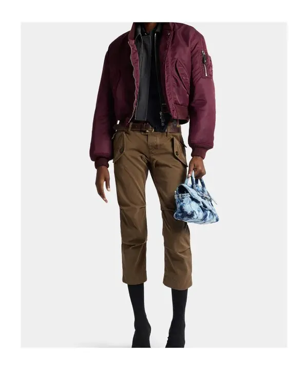 Dsquared2 Aviator Wash 80's Kiodo Bomber - Bordeaux