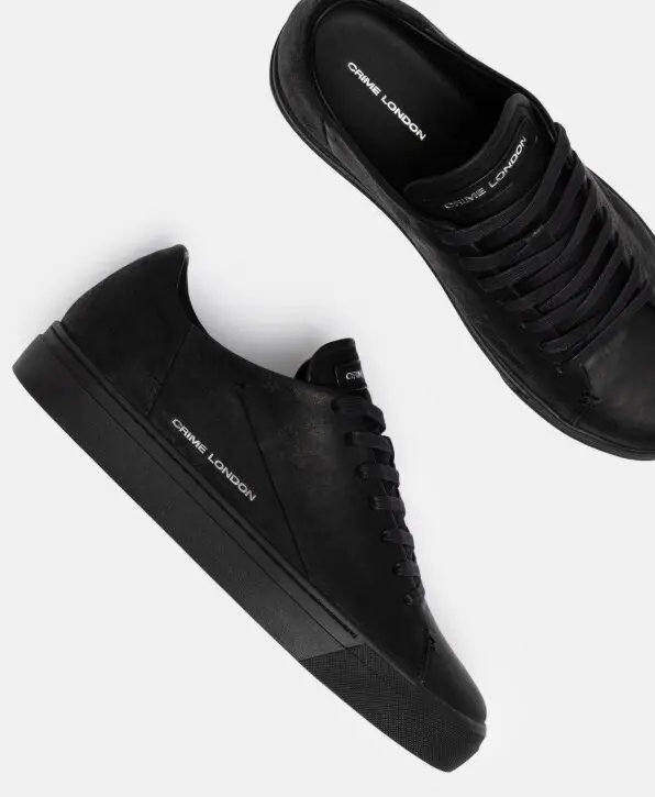 CRIME LONDON Amuse Obsidian Low-top Sneakers - Black