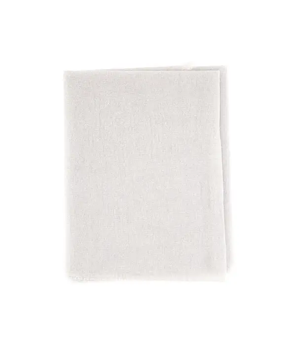 GRAN SASSO Raw-edge Hem Scarf - White