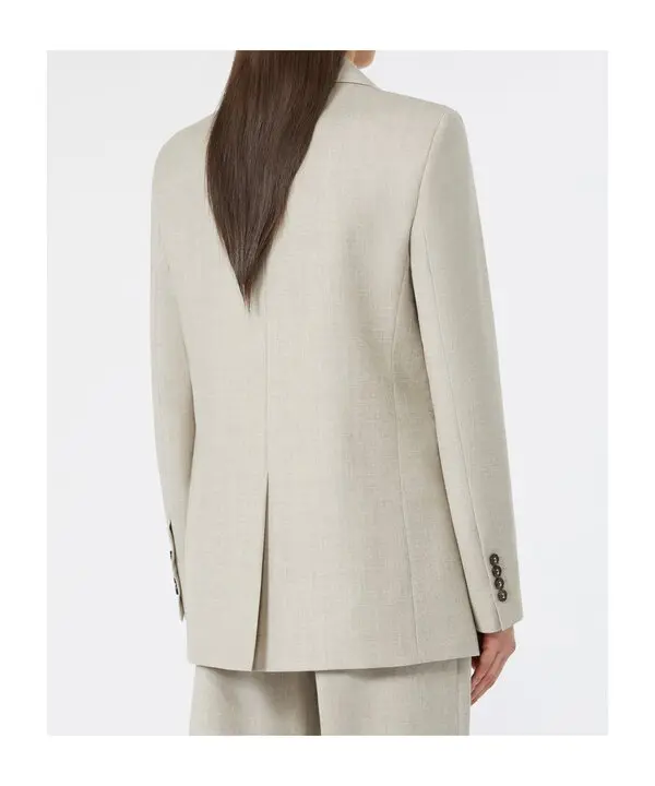 Max Mara Single-breasted Wool Flannel Blazer