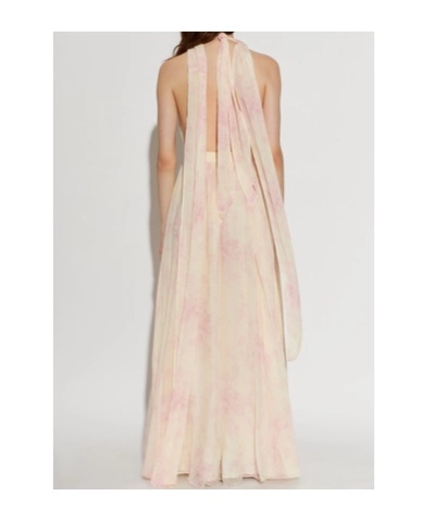 LoveShackFancy Lilah Halterneck Maxi Dress - Nude