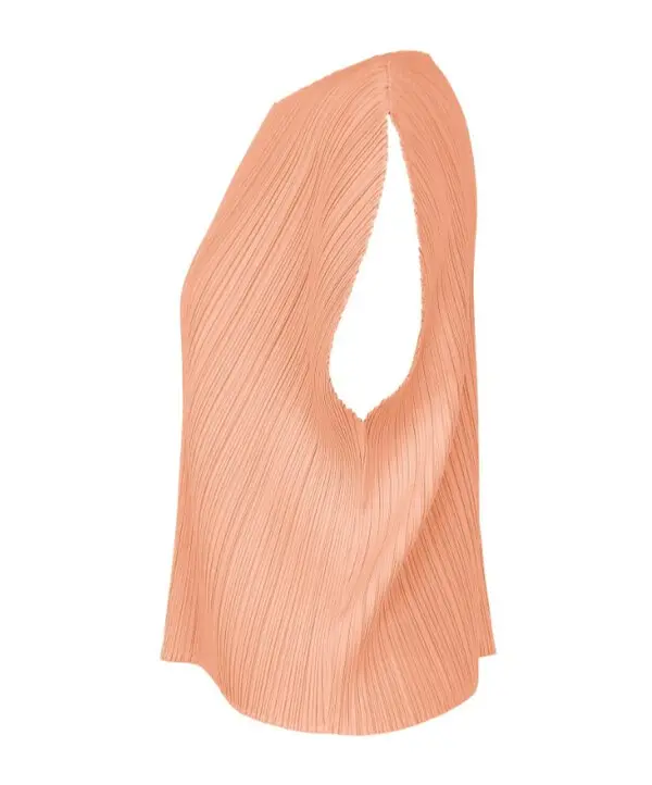 Issey Miyake Boxy-fit Cap Sleeve Top - Light Orange