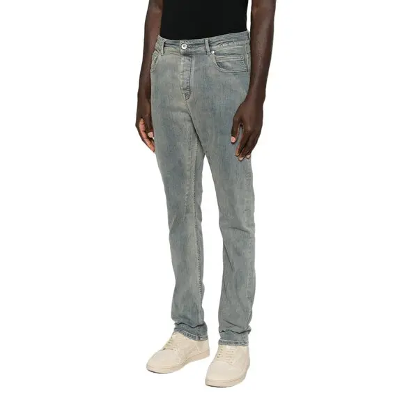 Rick Owens Detroit Faded-effect Five-pocket Jeans