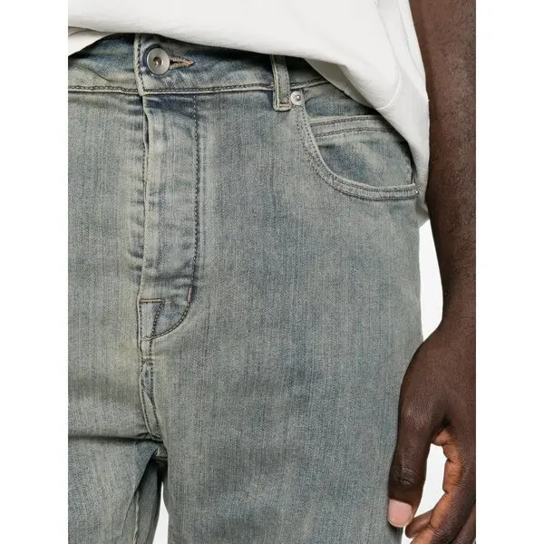 Rick Owens Detroit Faded-effect Five-pocket Jeans