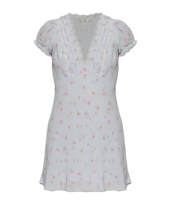 LoveShackFancy Yasmin Lace-trim Floral Dress