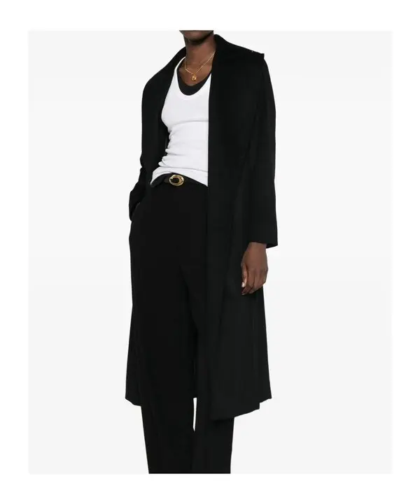 Max Mara Collared Long-sleeved Coat - Black