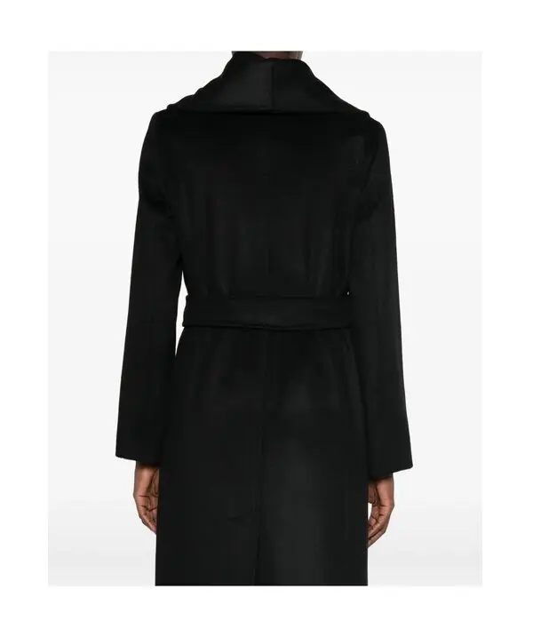 Max Mara Collared Long-sleeved Coat - Black