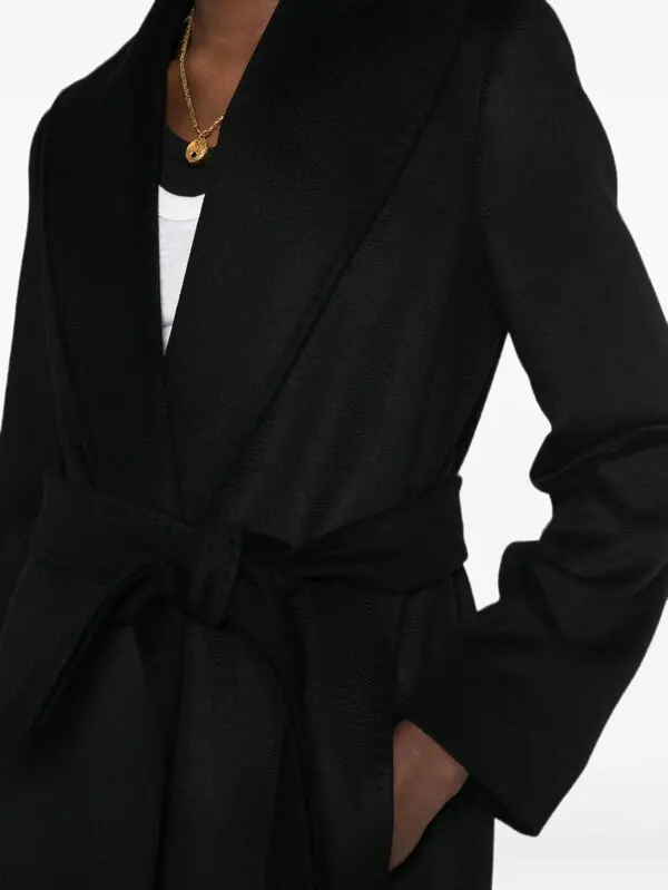 Max Mara Collared Long-sleeved Coat - Black