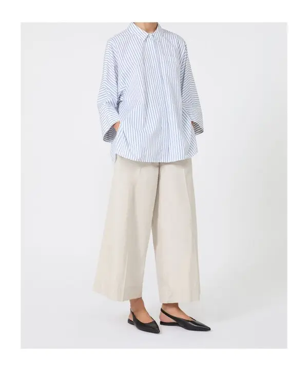 Max Mara Striped Oversized Shirt - Light Blue
