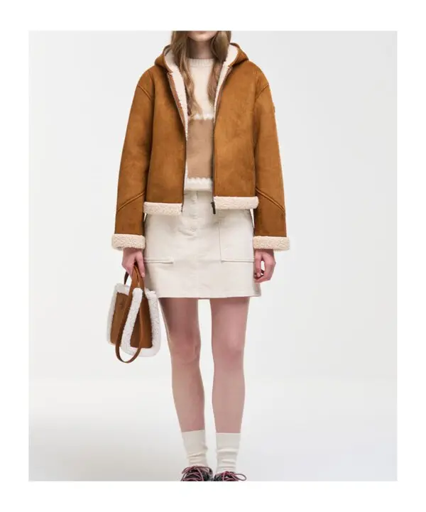 COLMAR Hooded Sheepskin Jacket