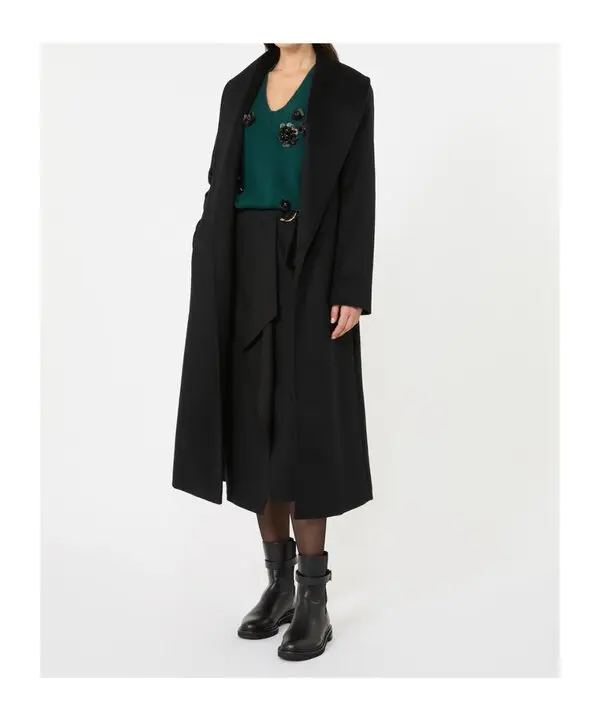Max Mara Loriana Long-sleeve Belted Coat