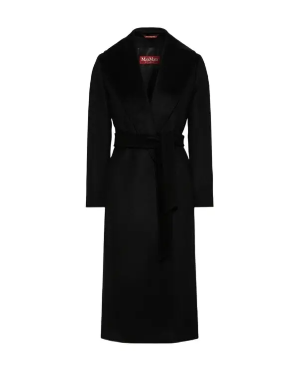 Max Mara Loriana Belted Wool Coat - Black