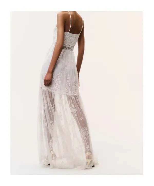 LoveShackFancy Valmy Embroidered Tulle Dress