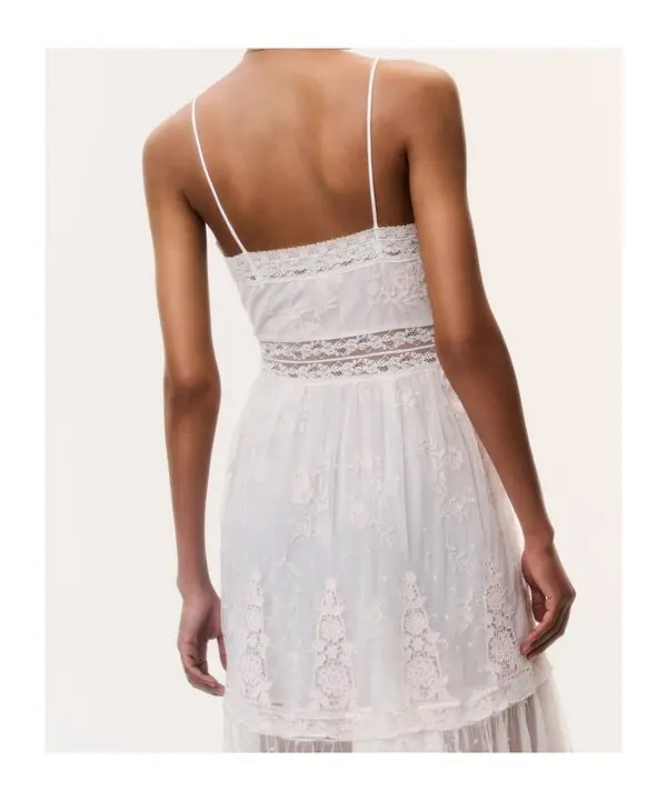 LoveShackFancy Valmy Embroidered Tulle Dress