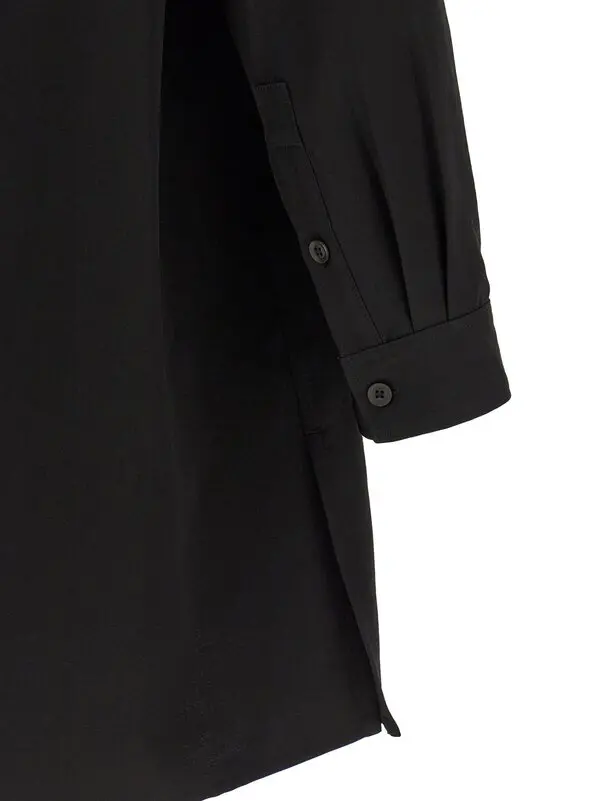 Yohji Yamamoto Frog-fastening Long-line Shirt