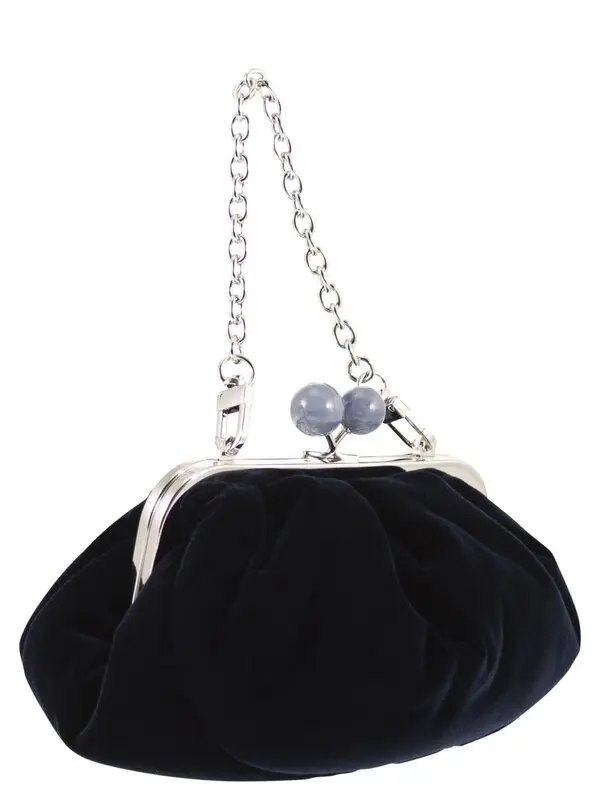 Max Mara Wkagiochi Velvet Clutch Bag