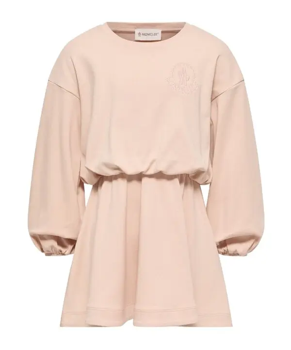 Moncler Embroidered Cotton Sweatshirt Dress