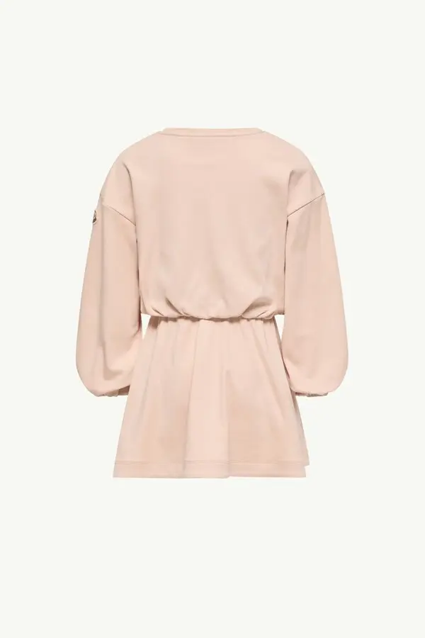 Moncler Embroidered Cotton Sweatshirt Dress