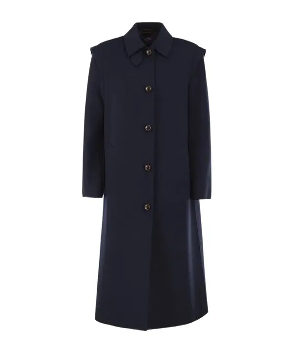 Max Mara Long Single-breasted Coat - Black