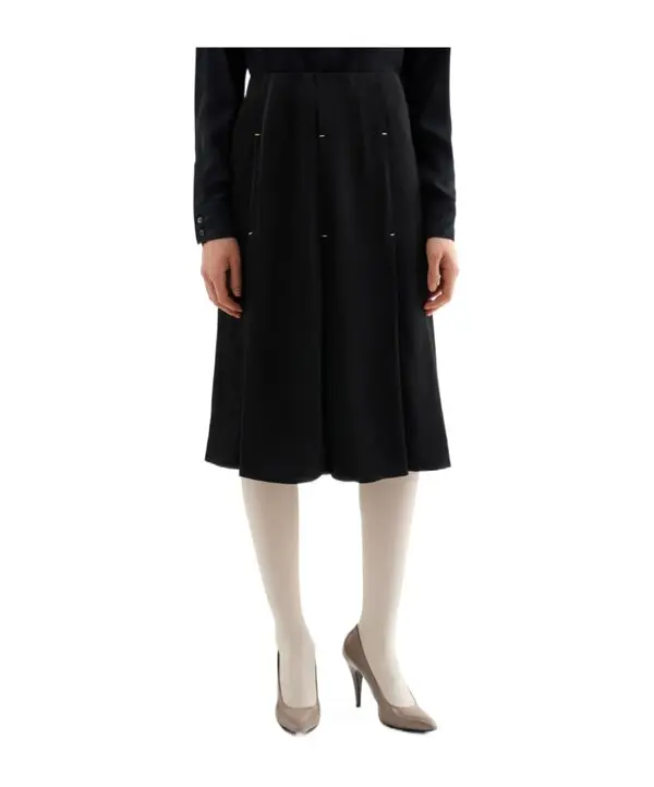 JIL SANDER Fluid Viscose Pleated Skirt