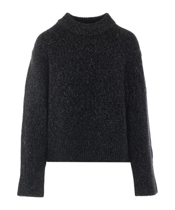 LISA YANG Shimmering High-neck Knit Sweater