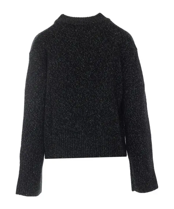 LISA YANG Shimmering High-neck Knit Sweater