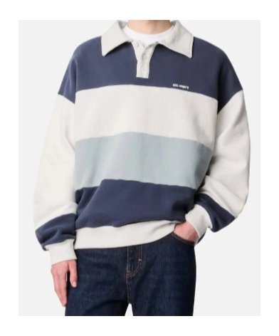 Axel Arigato Anchor Striped Polo Shirt - Blue