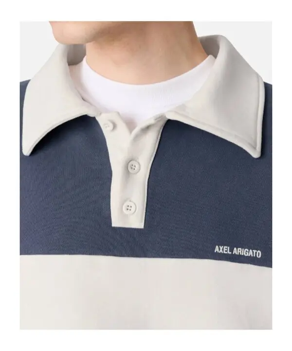 Axel Arigato Anchor Striped Polo Shirt - Blue